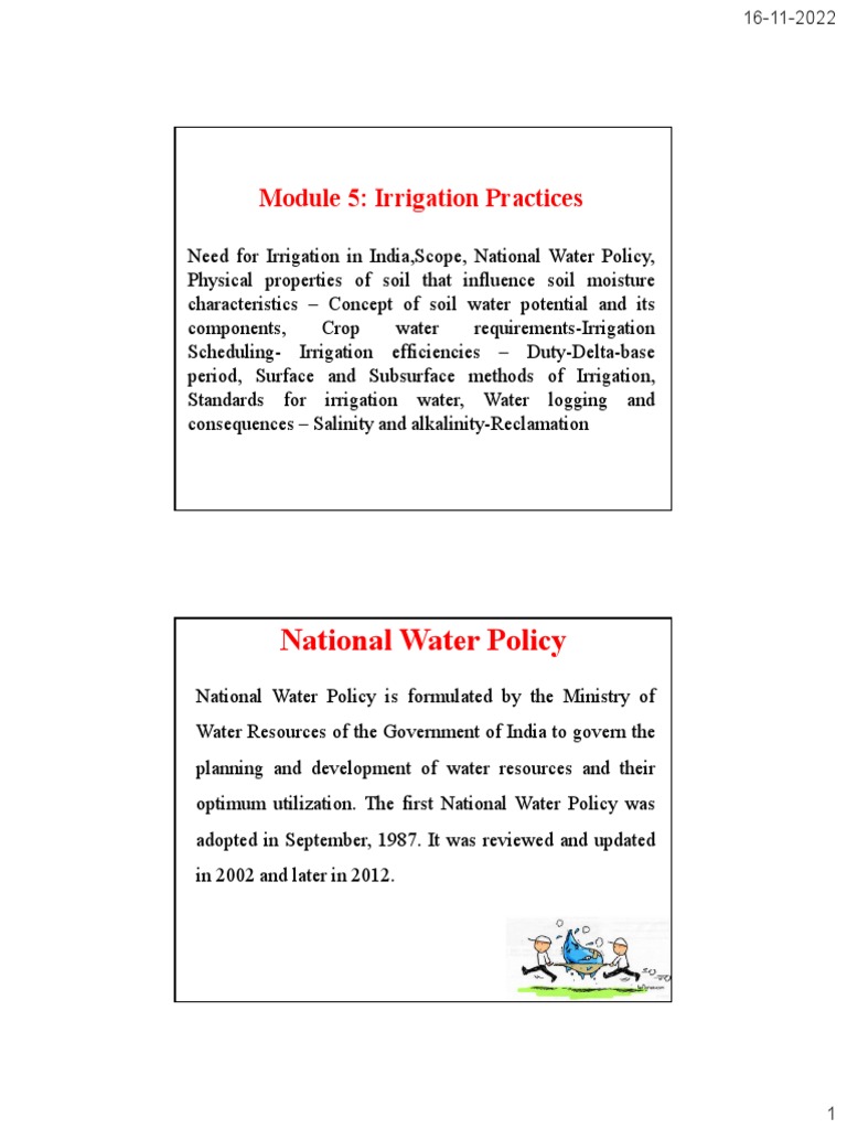 Module 5 - Irrigation Practices | Download Free PDF | Irrigation | Soil