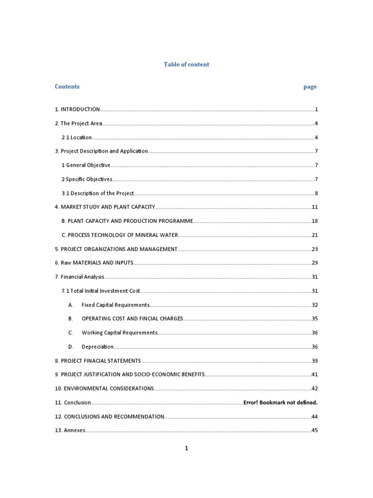 Proposal On Spring Water | PDF | Water Purification | Water