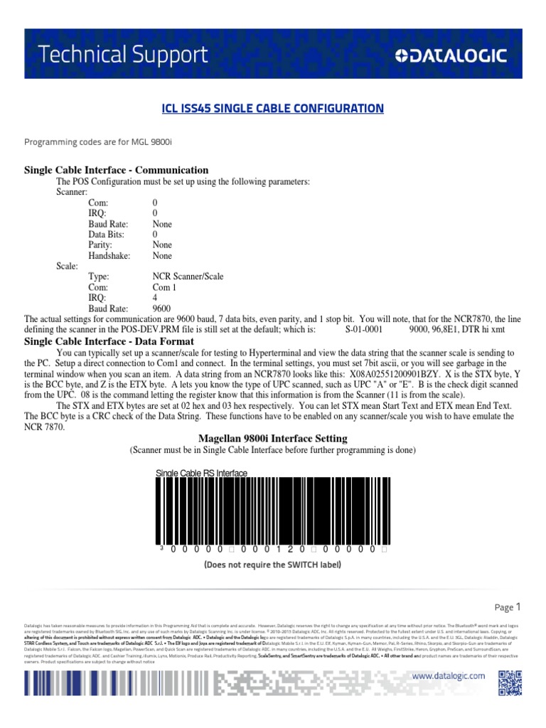 MGL 9800i ICL ISS45 | PDF | Image Scanner | Universal Product Code