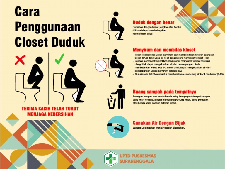 Panduan Penggunaan Kloset Duduk yang Benar | PDF | Memasak, Makanan ...