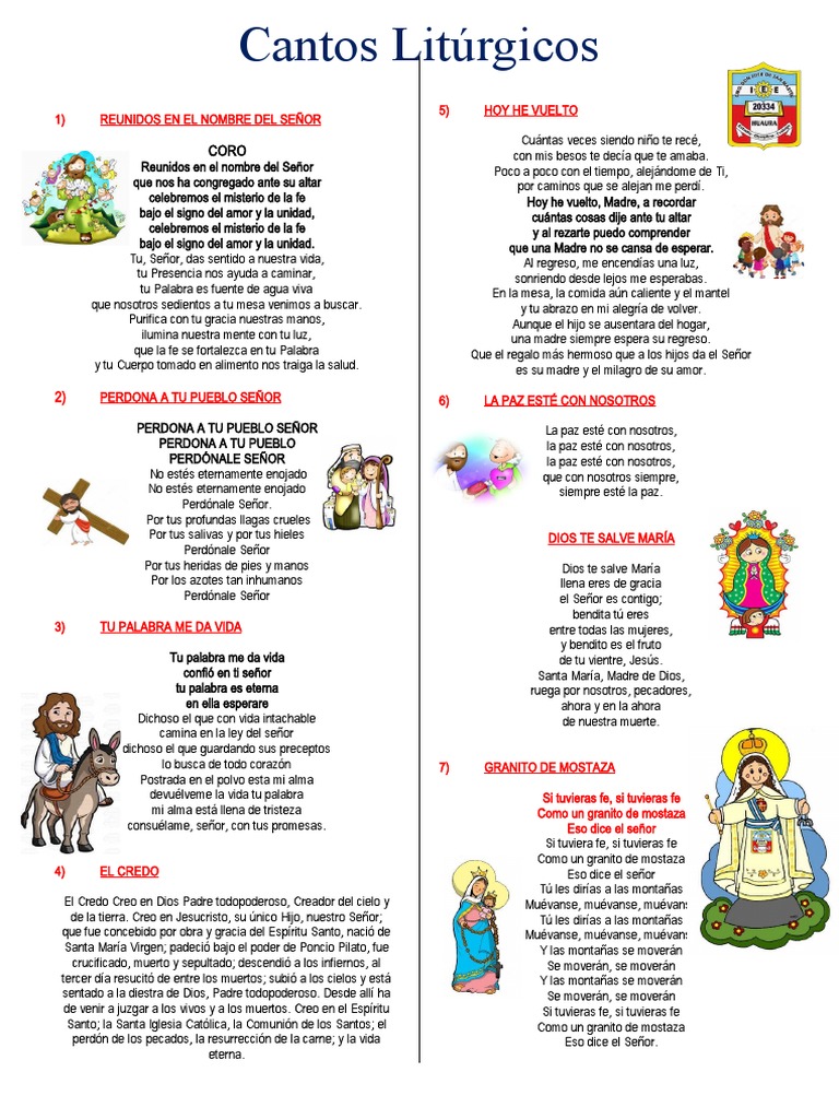 Cantos Liturgicos Del Colegio San Martin | PDF | María, madre de Jesús | Dios