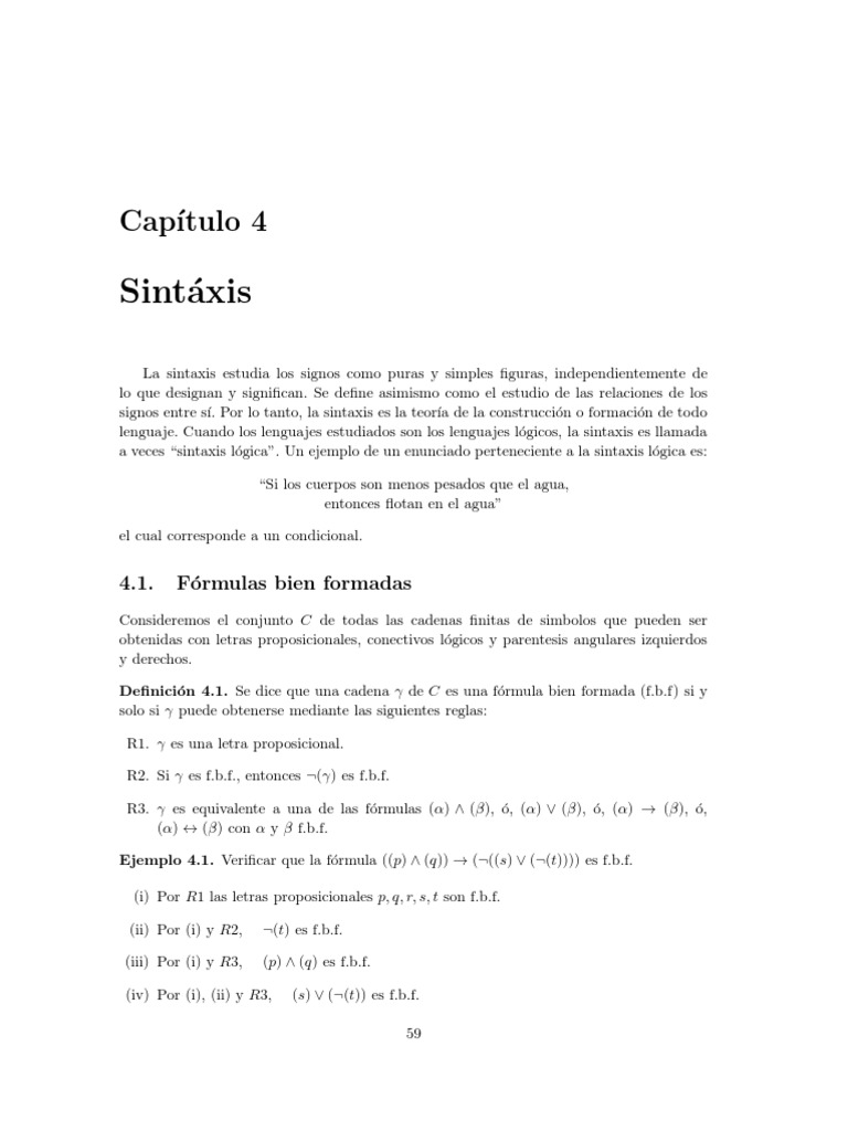 Lógica - 4 - Sintaxis | PDF | Lógica | Lógica matemática
