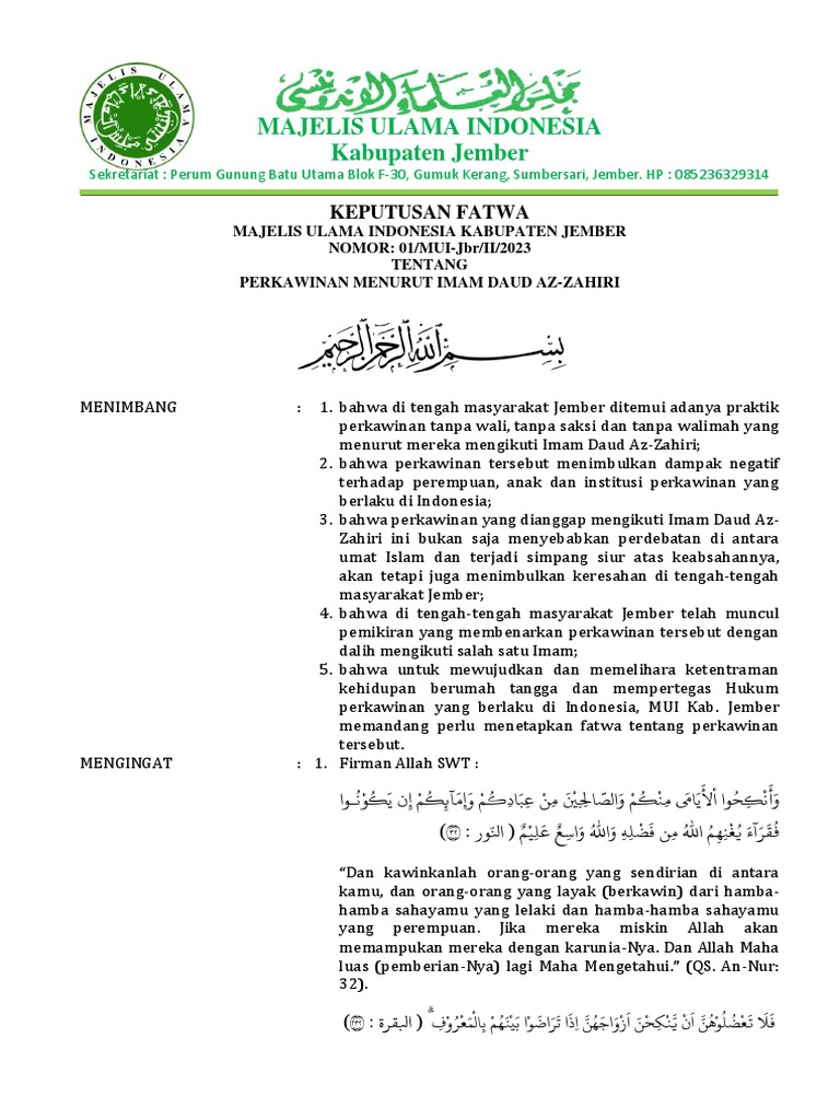 FATWA MUI Jawa Barat 2023 | PDF
