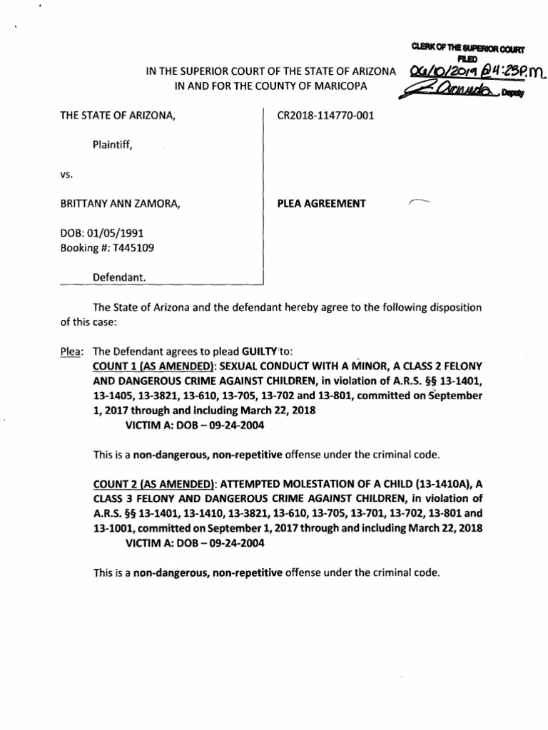 Zamora Plea Agreement | PDF