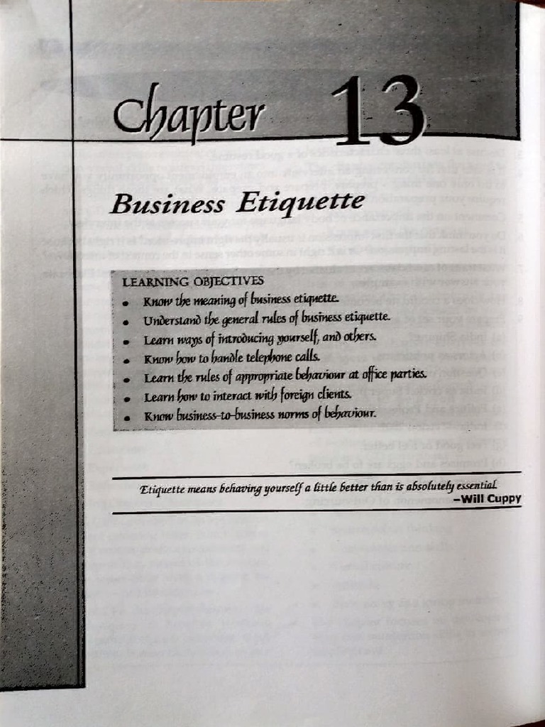 Business Etiquette | Download Free PDF | Etiquette | Human Communication