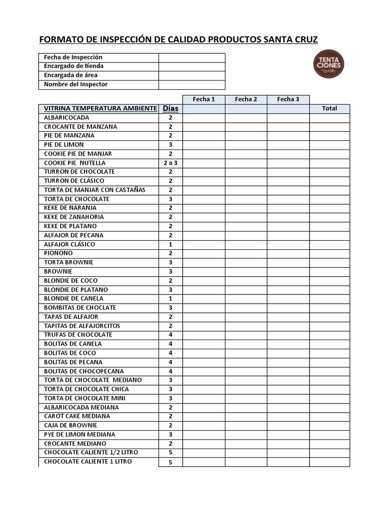 Copia de FORMATO DE INSPECCION | PDF | Cocina latinoamericana | Cocina ...