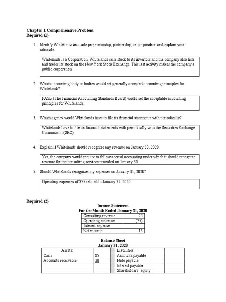 Comprehensive Problems | PDF