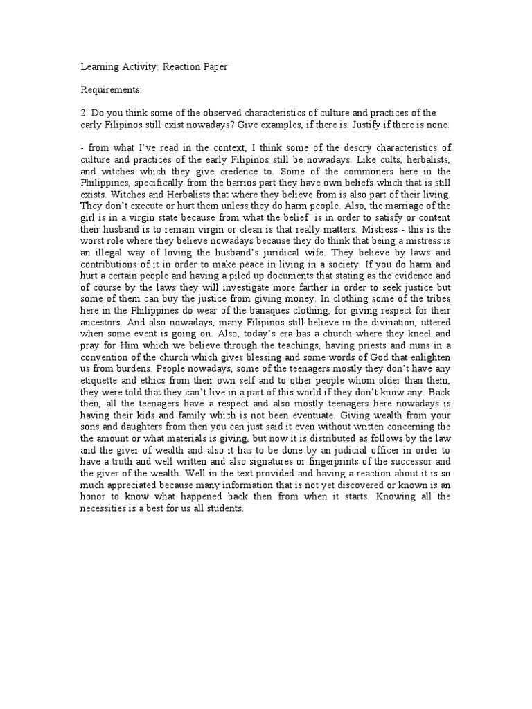 RPH - Learning Activity | PDF