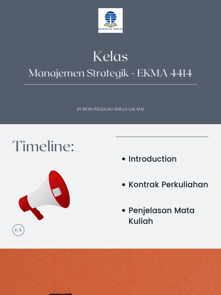 Kelas Manajemen Strategik - Ekma 4414 | PDF