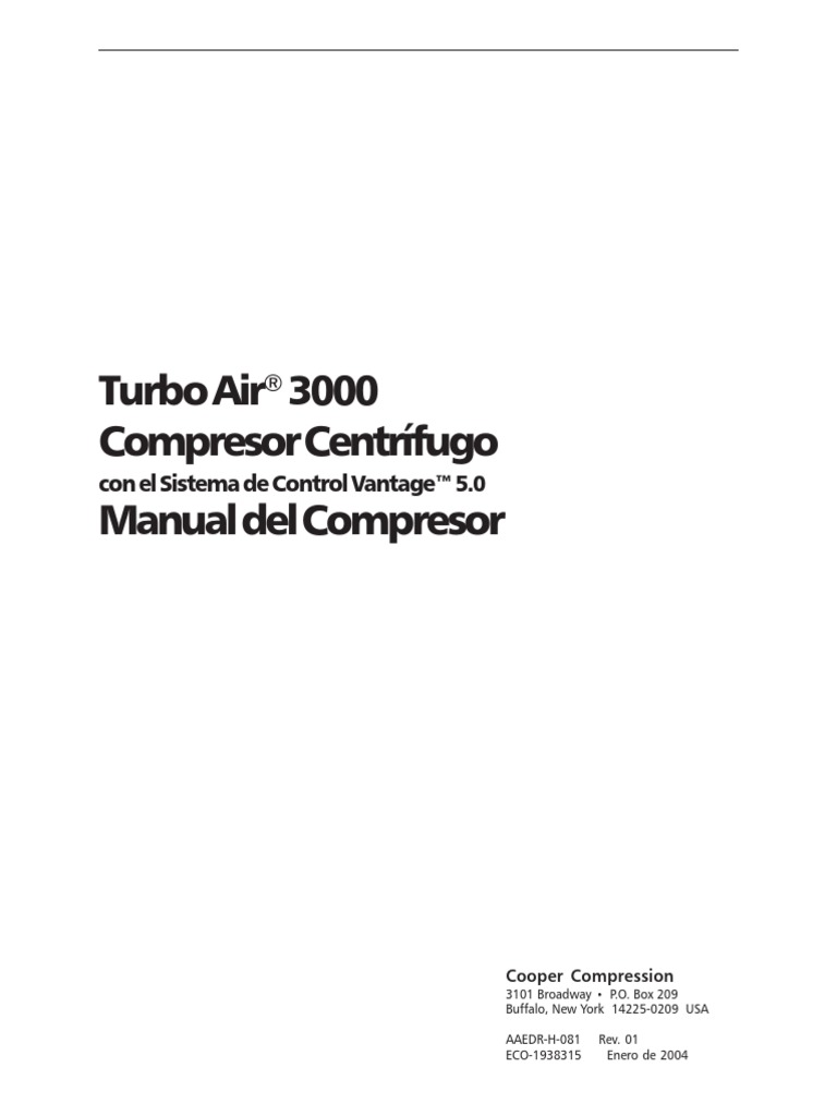 Manual TA3000 SPANISH | PDF | Turbocompresor | Engranaje