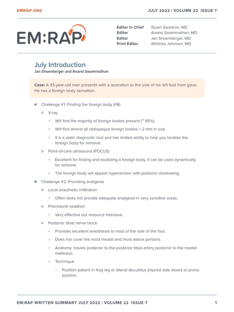 EMRAP 2022 07 July Vol.22 | PDF | Back Pain | Inflammatory Bowel Disease