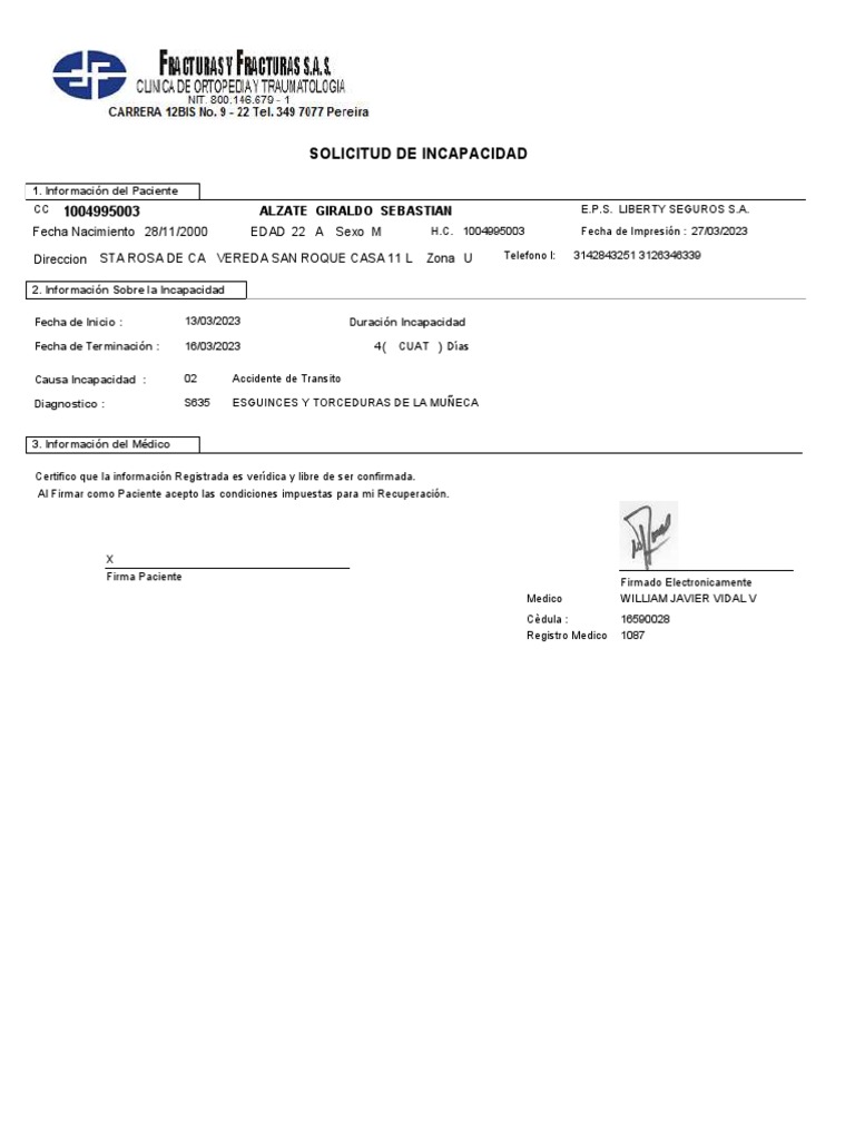 INCAPACIDAD | PDF