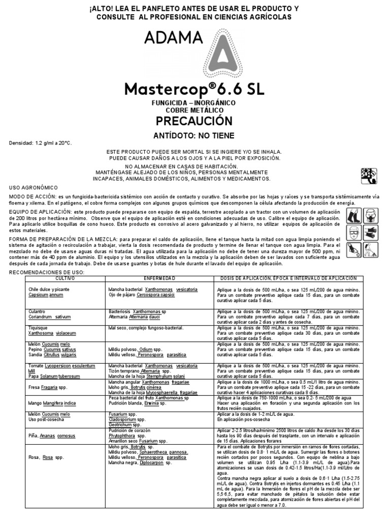 Mastercop Panfleto | PDF | Agua | Residuos