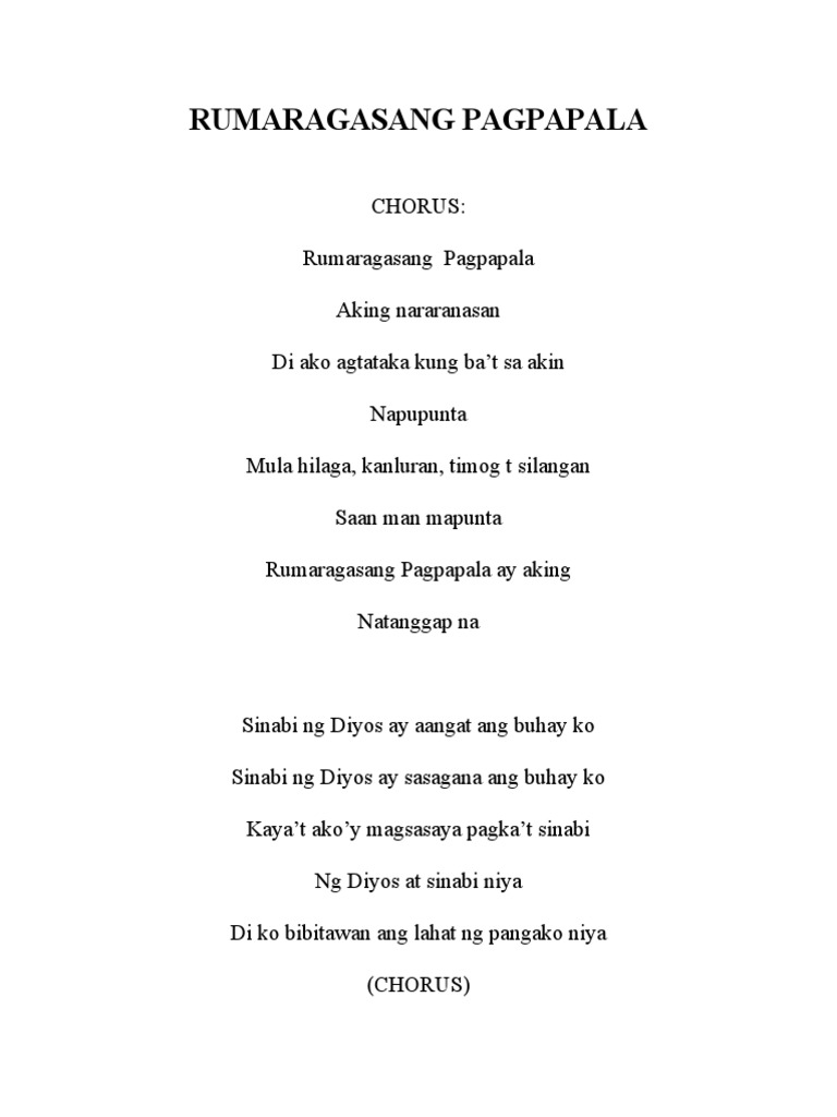 Rumaragasang Pagpapala | PDF