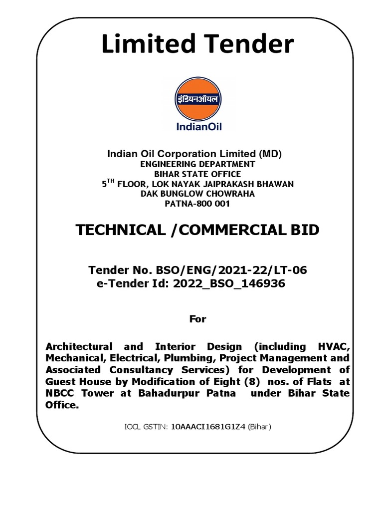Technical Bid | PDF | Employment | General Contractor