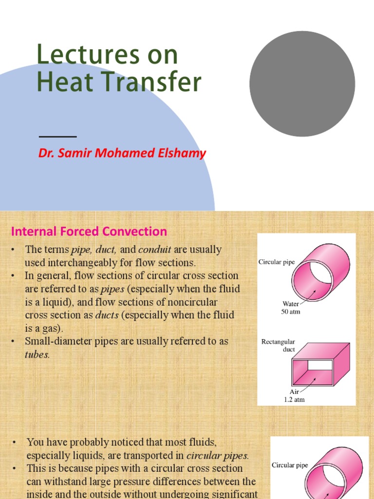 Heat Transfer Lect 5 (Internal Forced Convection) | PDF Heat Transfer Lect 5 (Internal Forced Convection) | PDF