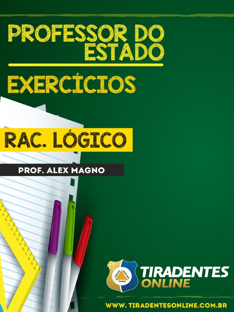 PDF Alex Magno Professor Estado Exercicio | PDF | Lógica | Expressões ...