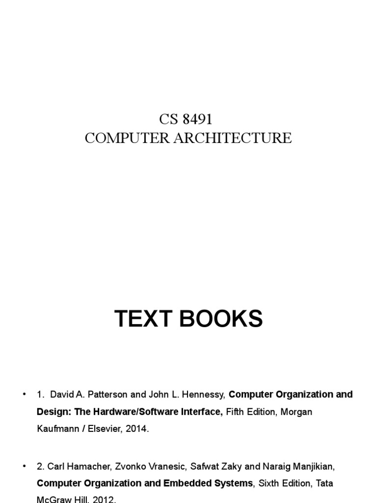CS 8491 Computer Architecture | PDF | Computer Data Storage | Integrated Circuit