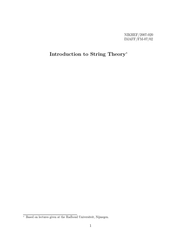 String Lectures 2008 | PDF | Standard Model | String Theory