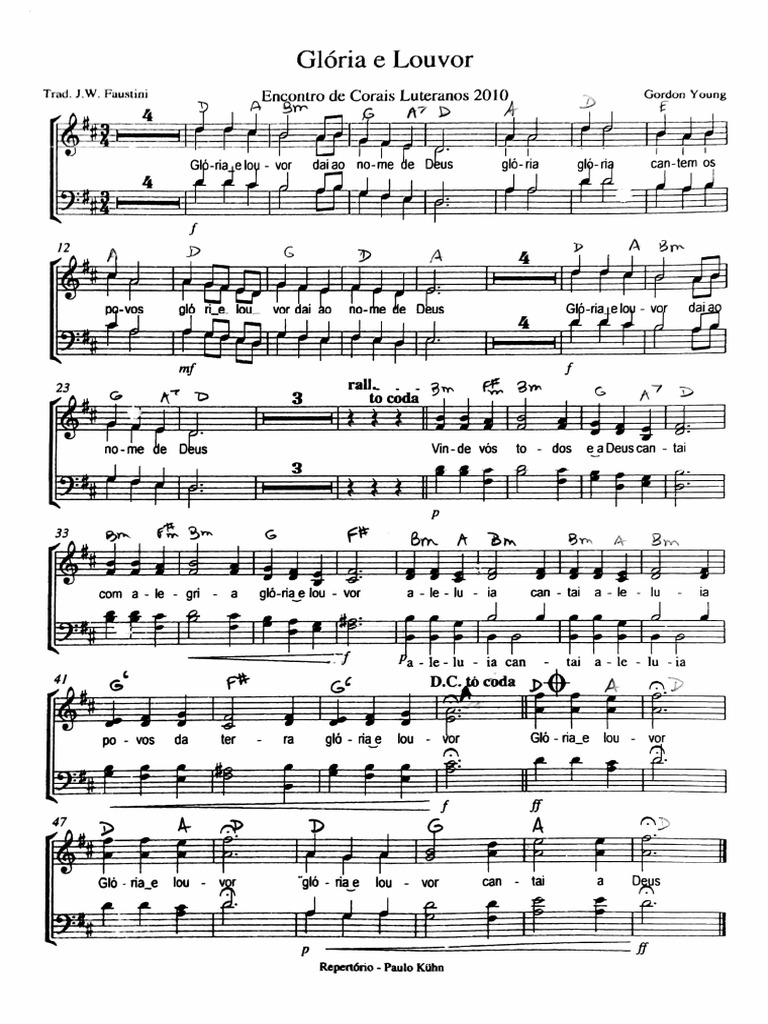 Glória e Louvor - coral | PDF
