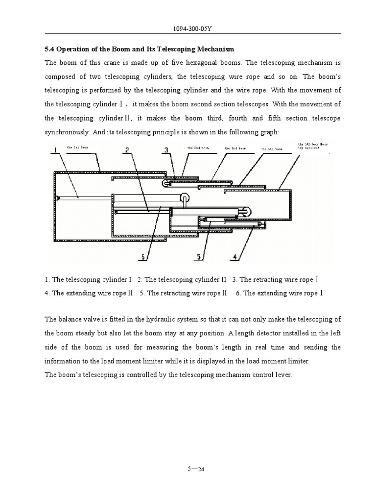 5.4 Operation of The Boom and Its Telescoping Mechanism | PDF | Crane ...