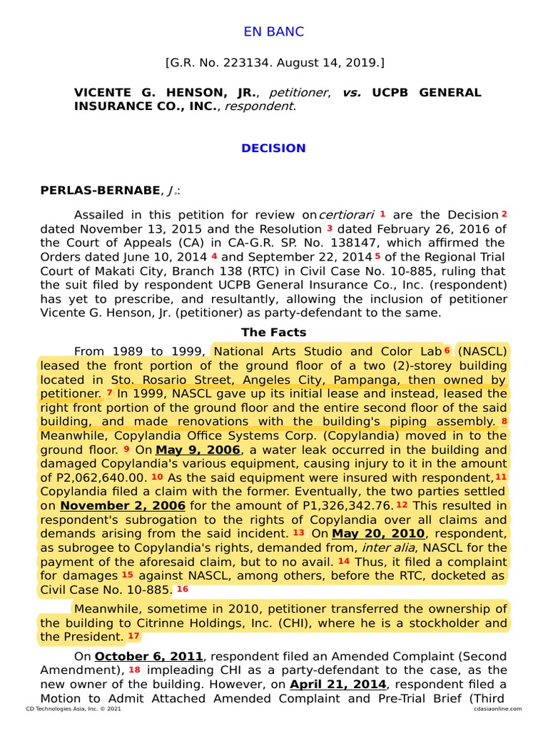 10 G.R. No. 223134 - Henson, Jr. v. UCPB General Insurance Co., Inc ...