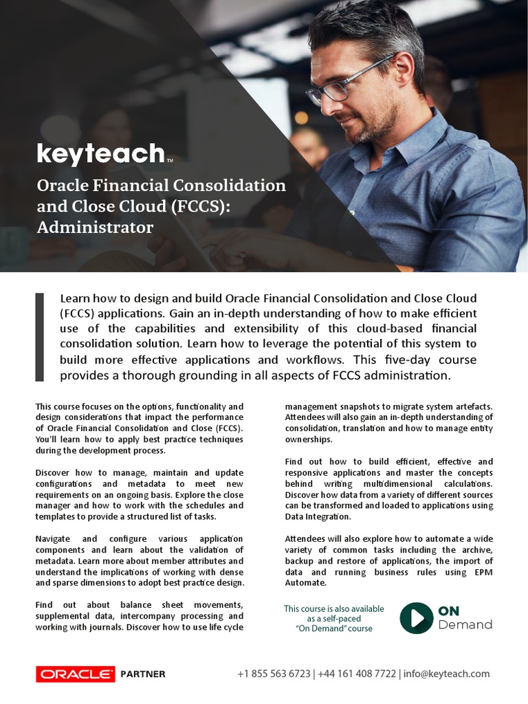 Oracle Financial Consolidation and Close Cloud (FCCS) : Administrator ...