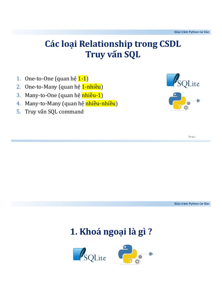 CSDL3. Relationship Trong CSDL, Truy Vấn SQL | PDF