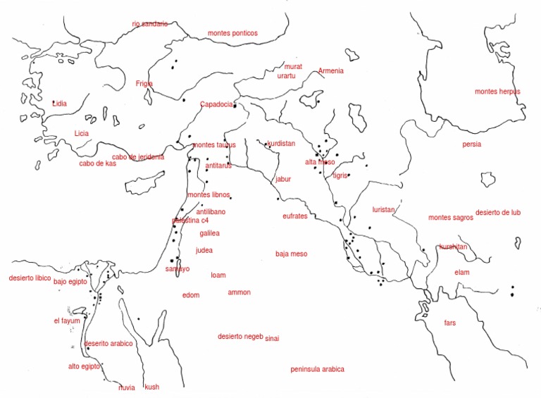 Mapa Oriente Proximo | PDF