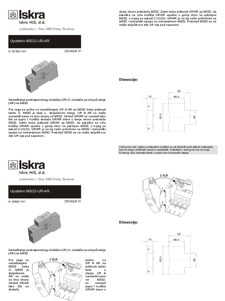 Navodilo MS32-UR - AR - Srpska Verzija | PDF
