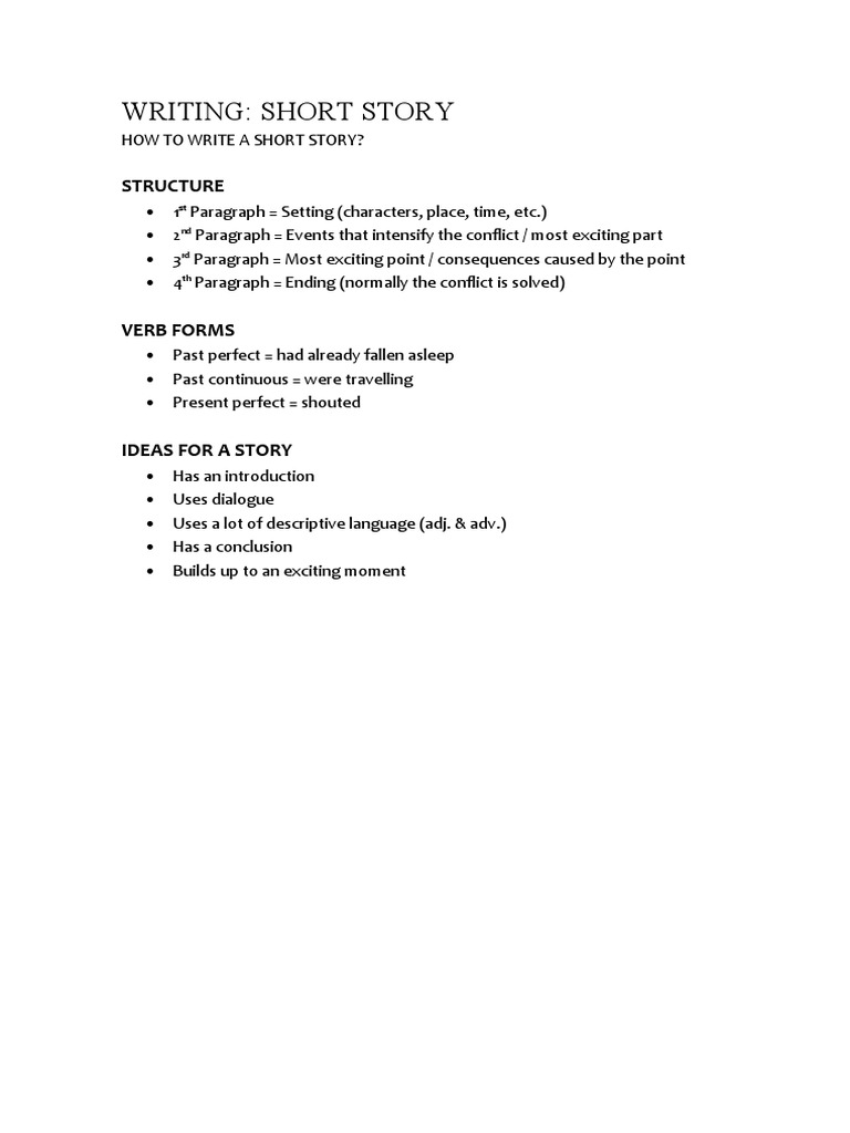 How to Write a Short Story Guide | PDF | General Fiction