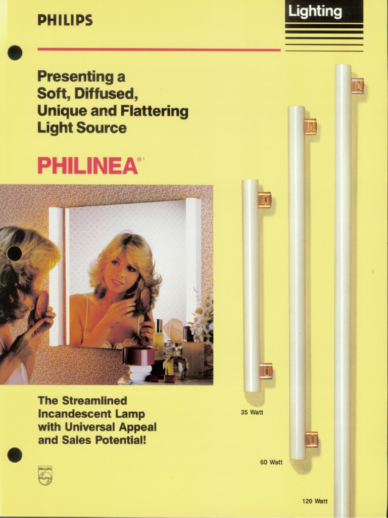 Philips Philinea Incandescent Lamps Brochure 5-85 | PDF