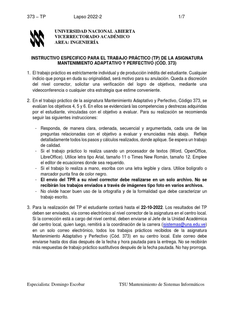 TP 373 2022-2 | PDF | Bases de datos | Software