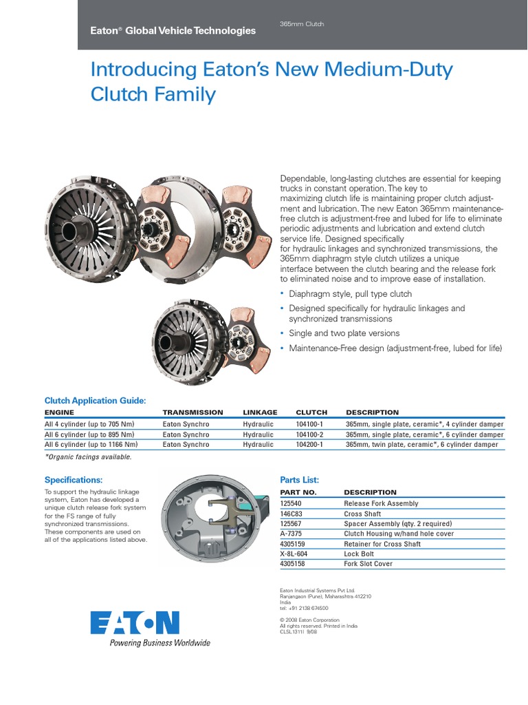 Clutch Eaton | PDF | Clutch | Motor Vehicle