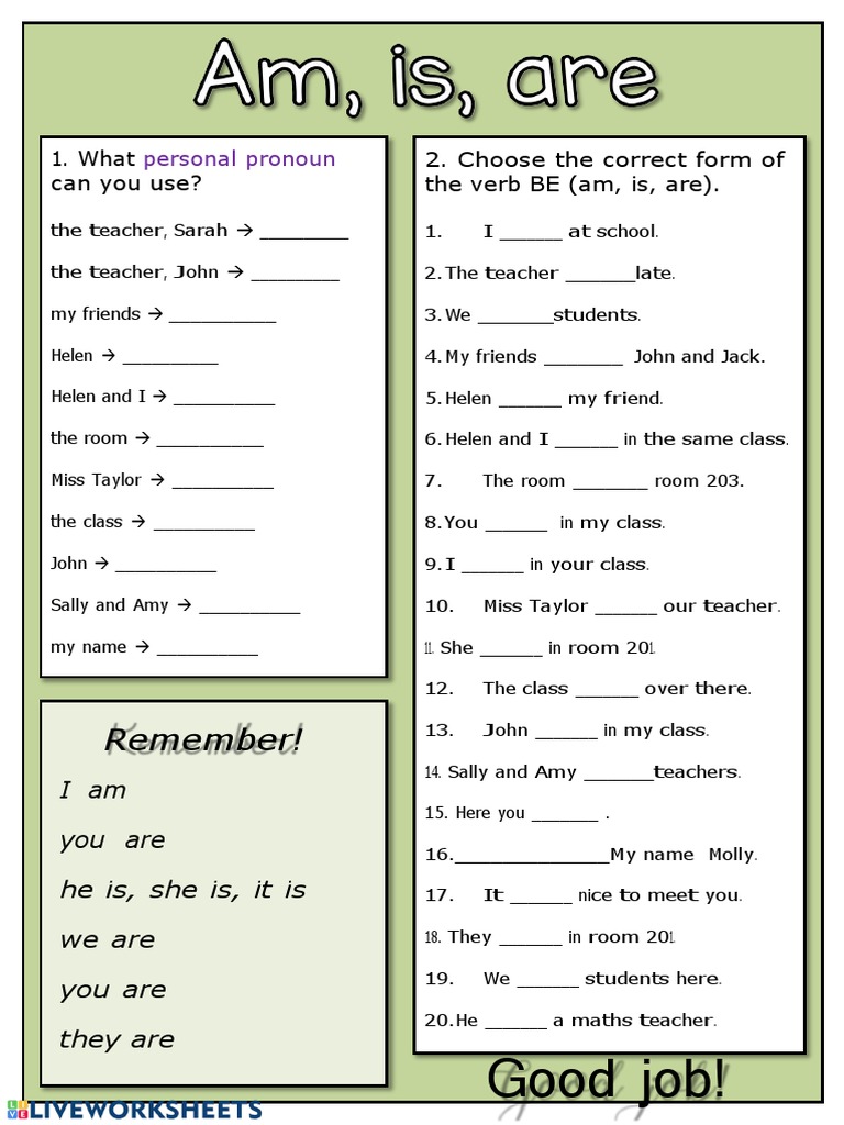 Am - Is - Are | PDF