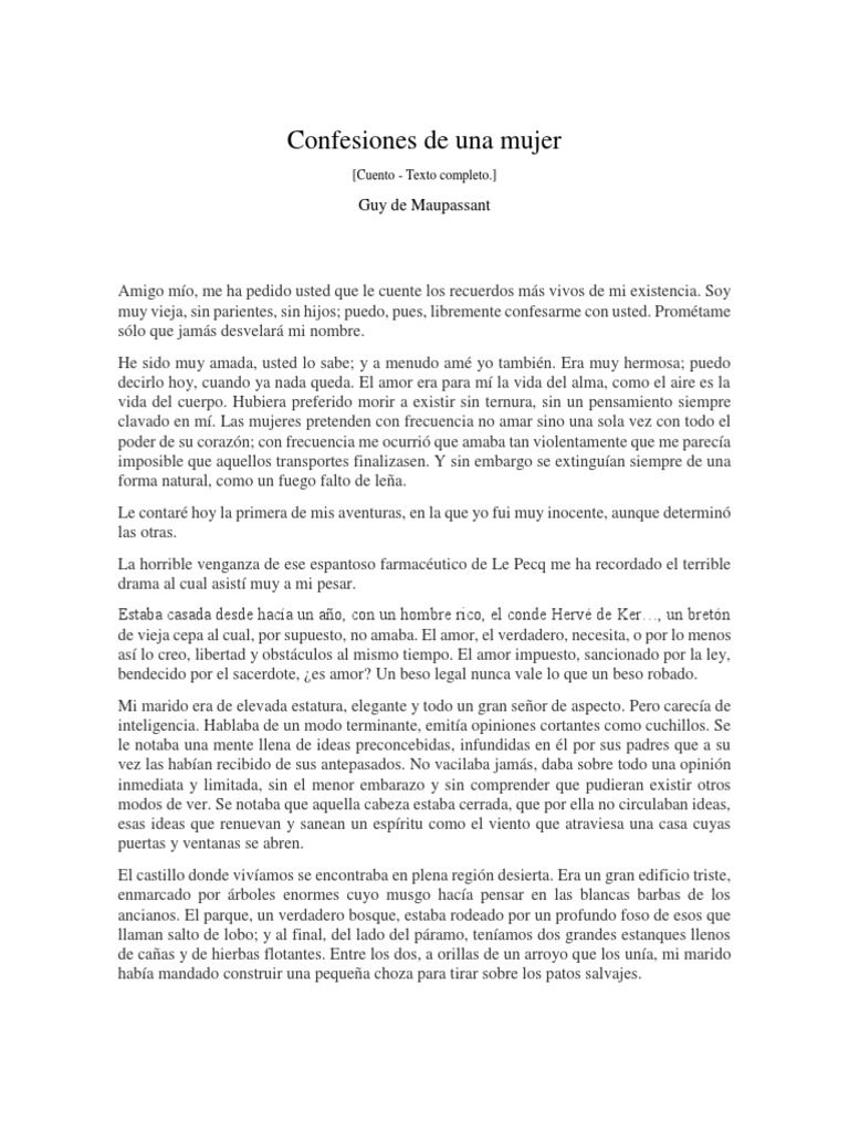 Confesiones de Una Mujer | PDF | Amor