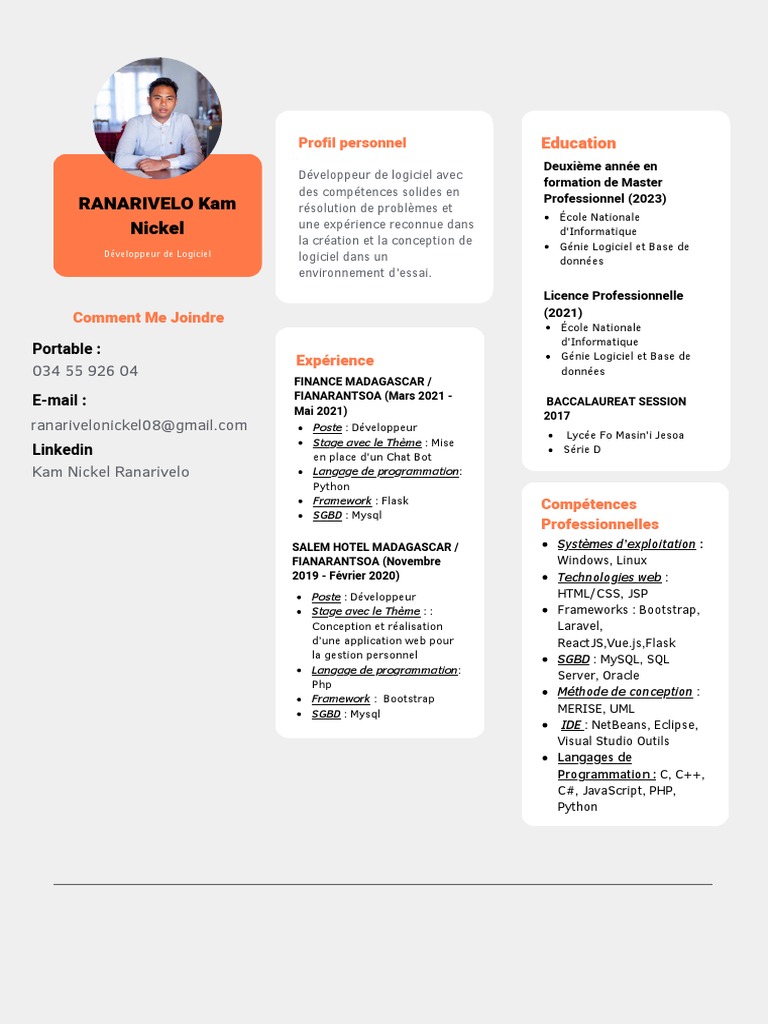 CV Nickel | PDF | MySQL | PHP