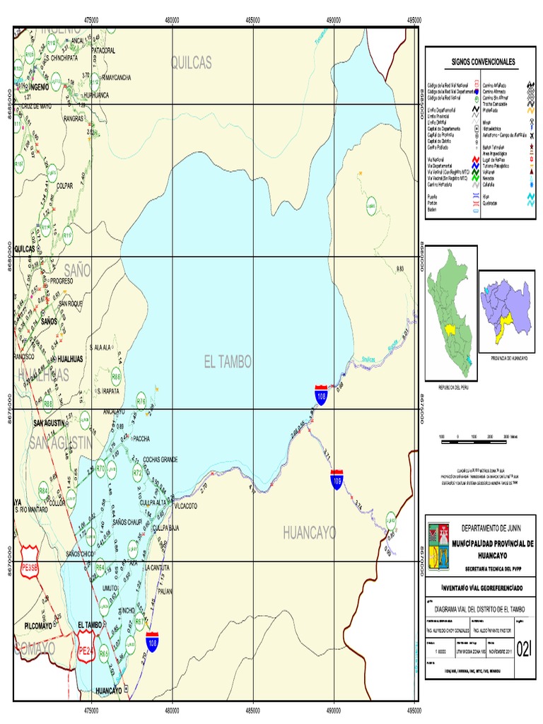 Mapa Vial del Distrito de El Tambo | PDF