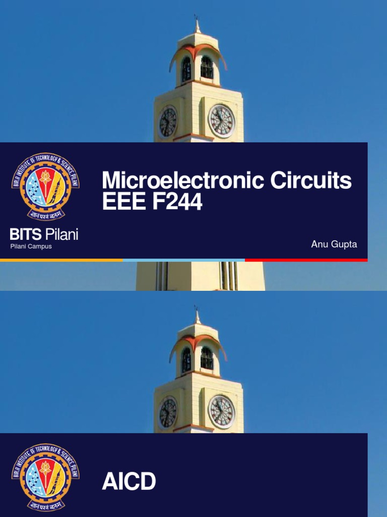 Microelectronic Circuits EEE F244: BITS Pilani | PDF | Amplifier | Mosfet