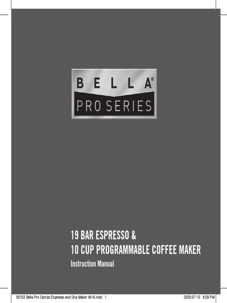 Bella Pro Combo Espresso and Drip Maker IM r6 HR | PDF | Coffee ...