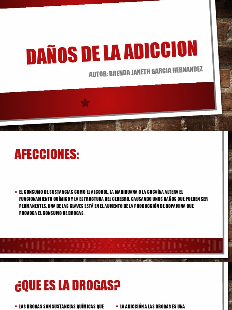 Daños de La Adiccion | PDF | La dependencia de sustancias | Despachador de drogas