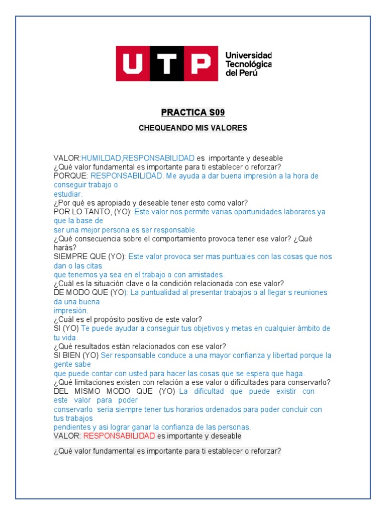 Chequeando Mis Valores | PDF