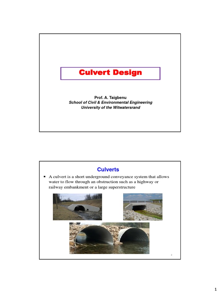 Culverts | Download Free PDF | Classical Mechanics | Building Engineering