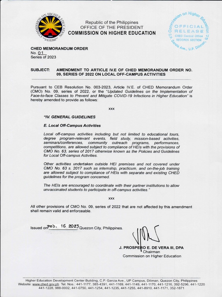 Cmo No. 1 S. 2023 | PDF