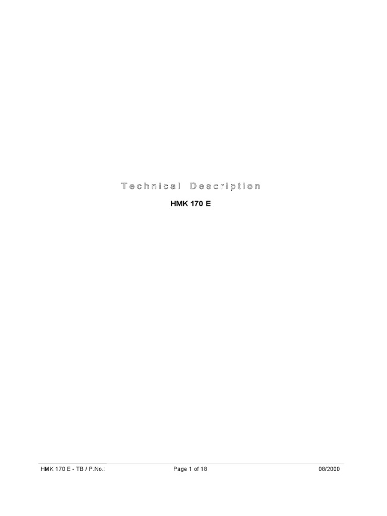 Technical Description | PDF | Crane (Machine) | Axle