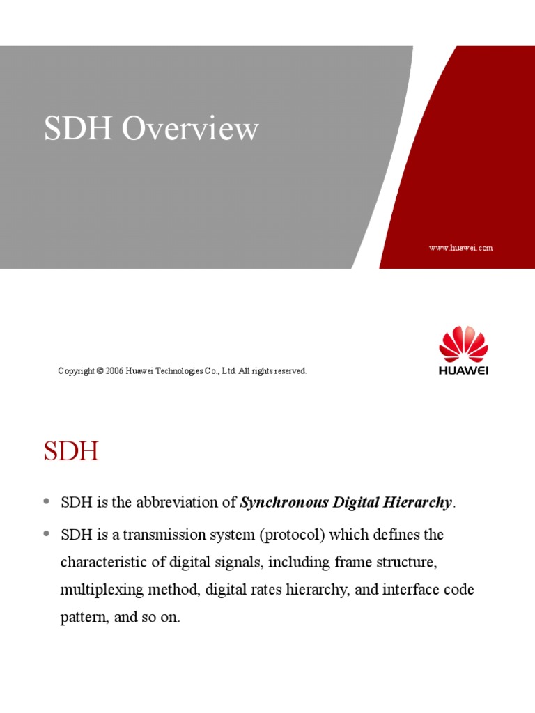 1b SDH Overview | PDF | Networking Standards | Computer Data