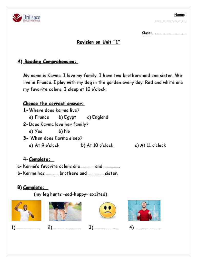 CE2 Unit 1 Revision | PDF