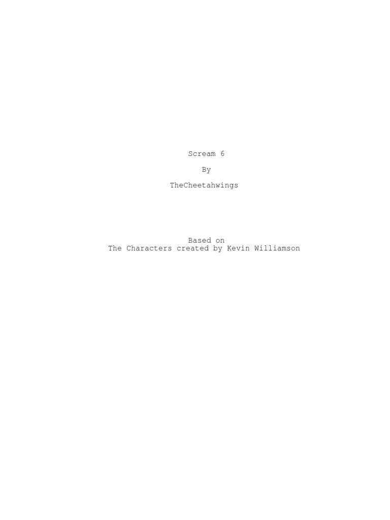 Scream 6 by Thecheetahwings | PDF