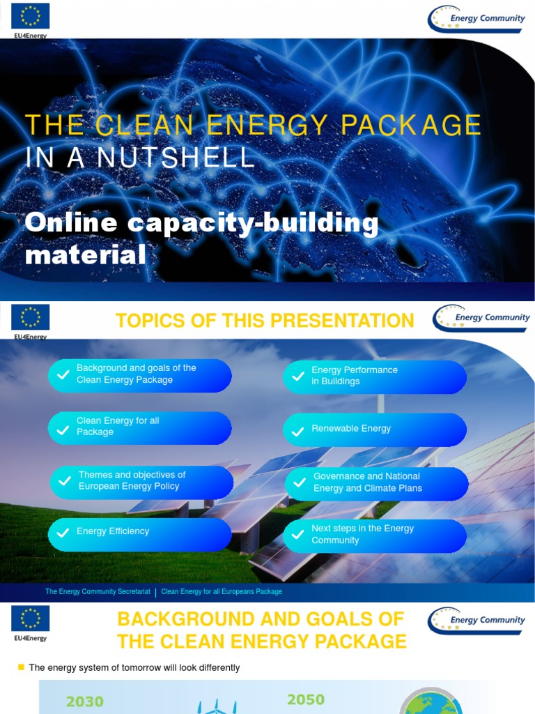 Elearning Clean Energy Package 032020 | PDF | Sustainable Energy ...