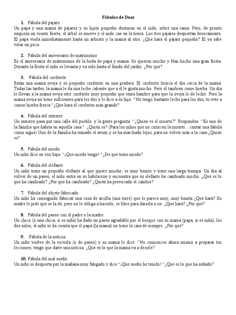 Fábulas y Madeleine | PDF